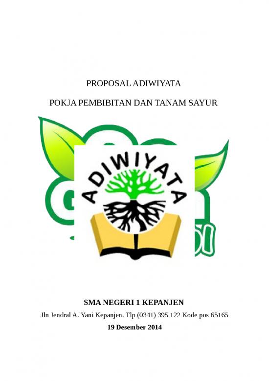 Proposal Pokja Pembibitan Dan Tanam Sayur