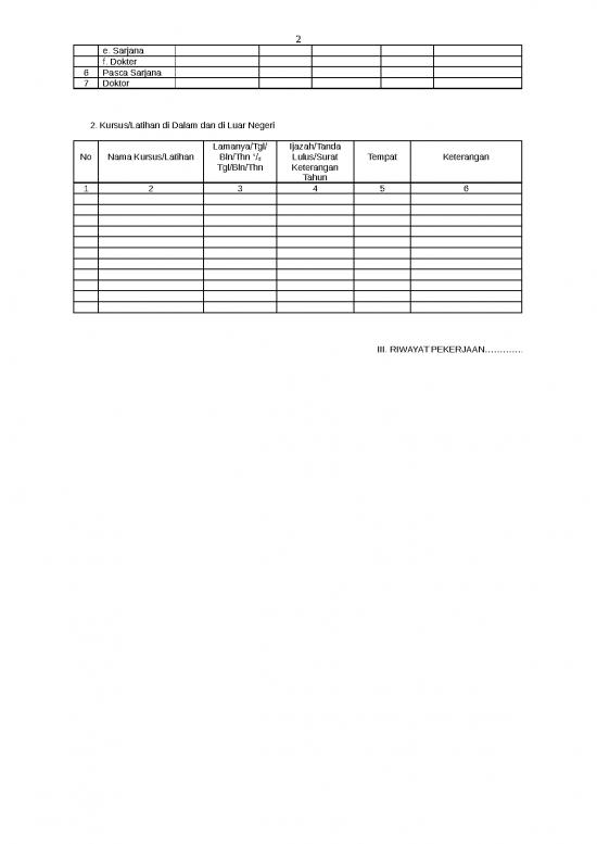 Drh Kosong | File - Daftar Riwayat Hidup Id 15668