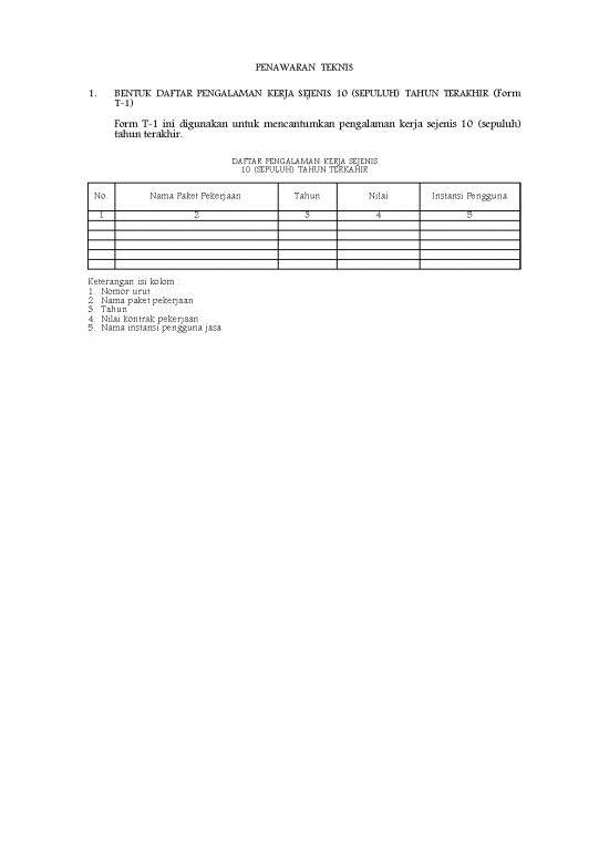 Form Dokumen Penawaran | File - Surat Penawaran Id 15425