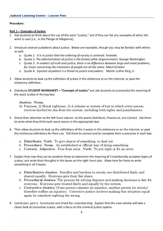 Justice Pdf 152810 | Lesson Plan Criminal Justice