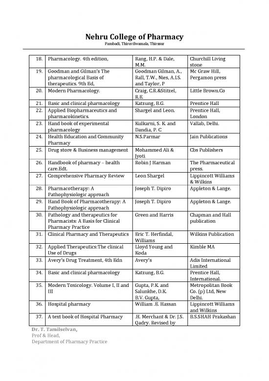 Pharmacy Books Pdf 152105 | Reference Book List Ncp Pharmacy Practice