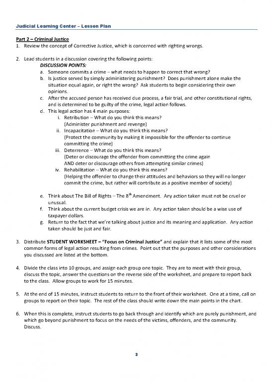 Justice Pdf 152810 | Lesson Plan Criminal Justice