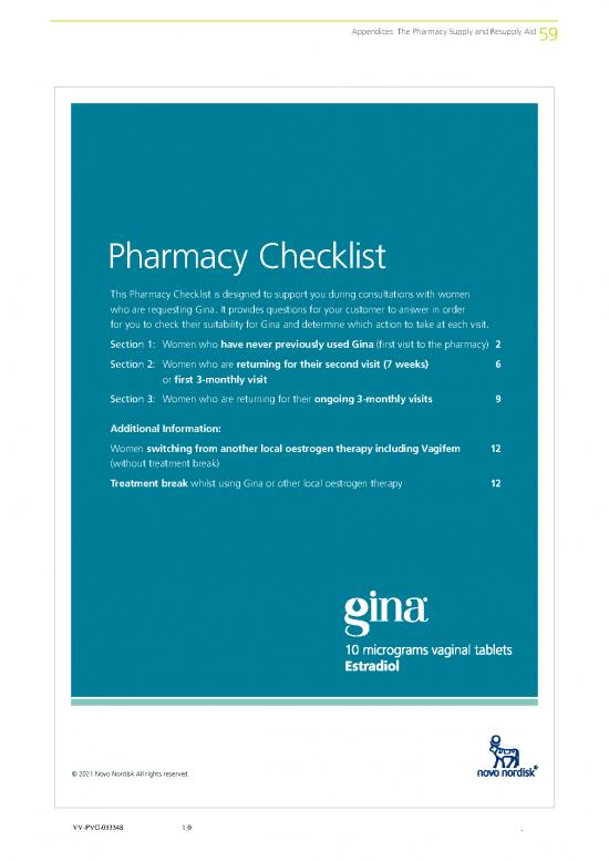 Pharmacy Checklist