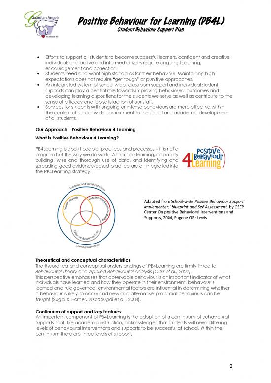 Positive Behaviour For Learning Pdf 156698 | Whole School Behaviour ...