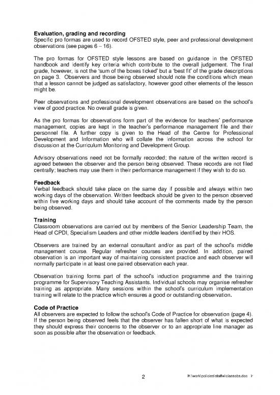 Classroom Pdf 156471 | England School Observation Outline