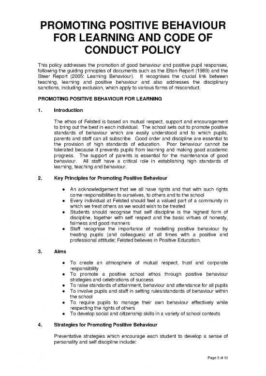 Positive Behaviour For Learning Pdf 156681 | Promoting Positive ...
