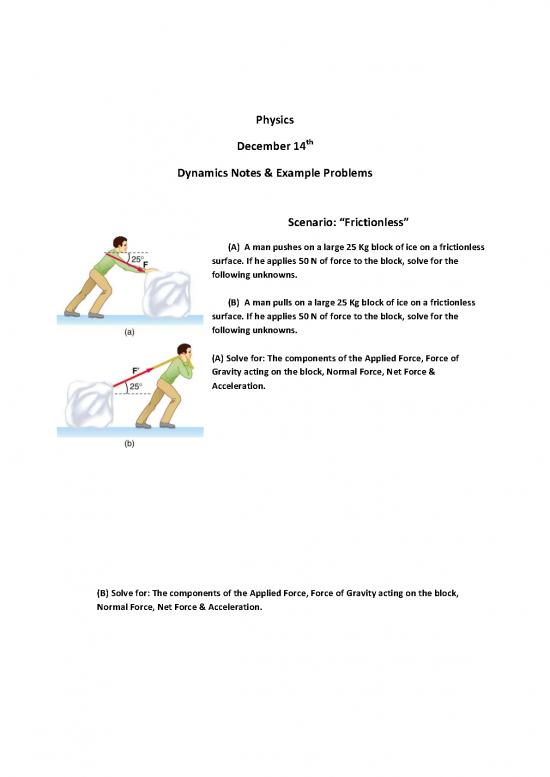 Physics Dynamics Notes