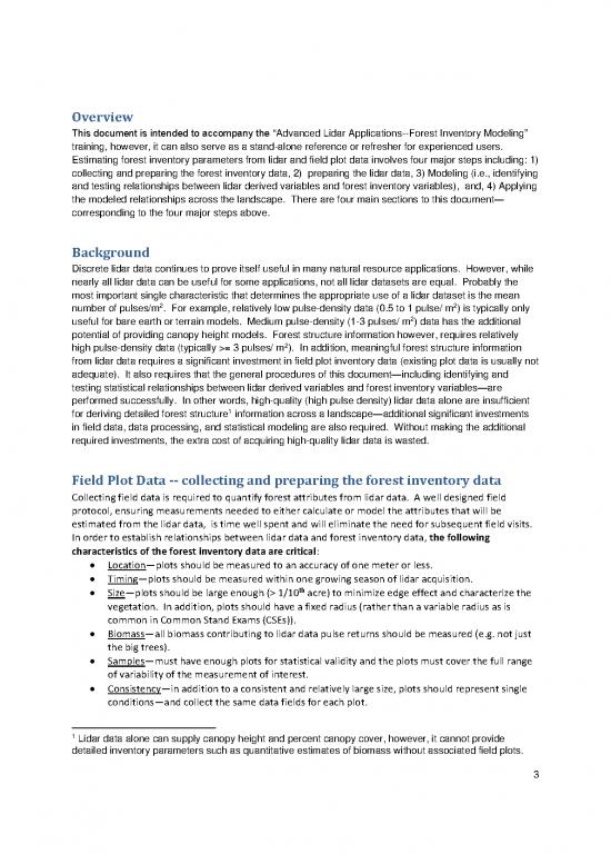 Forest Pdf 158980 | Gtac Guidelines To Estimate Forest Inventory Parameters From Lidar And Field ...