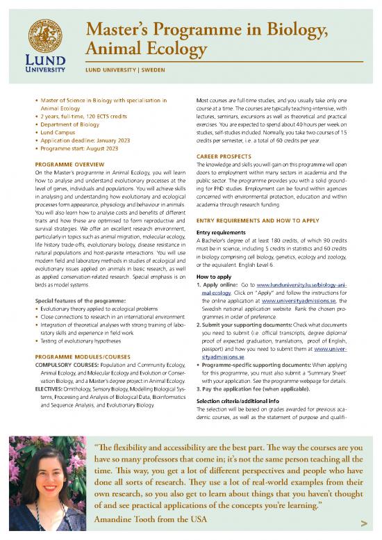 Ecology Pdf 161292 | Biology Animal Ecology Fact Sheet