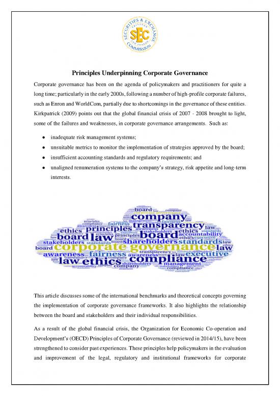 Corporate Governance Pdf 162196 | Principles Underpinning Corporate ...