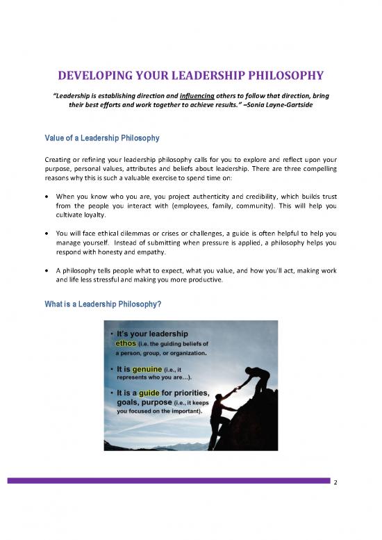 Leadership Pdf 163427 | Developing Your Leadership Philosophy Guide