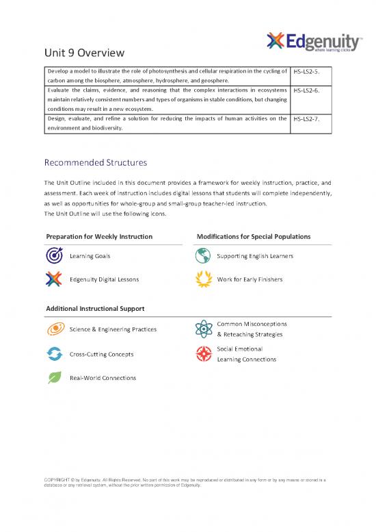 Ecology Pdf 161133 | Sample Unit Intro To Ecology Science Biology