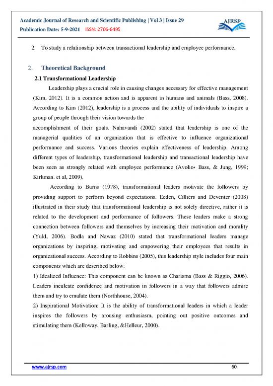 Leadership Pdf 163580 | Transformational Leadership, Transactional Leadership