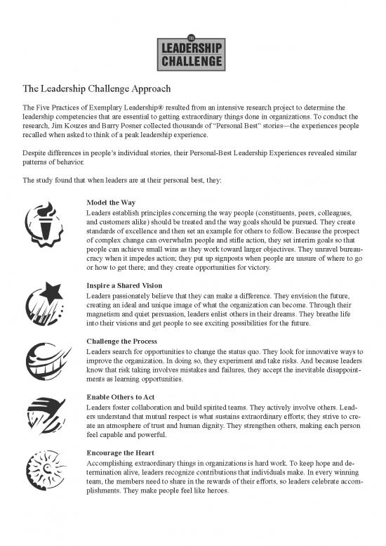 Leadership Pdf 164029 | Leadership Challenge Approach
