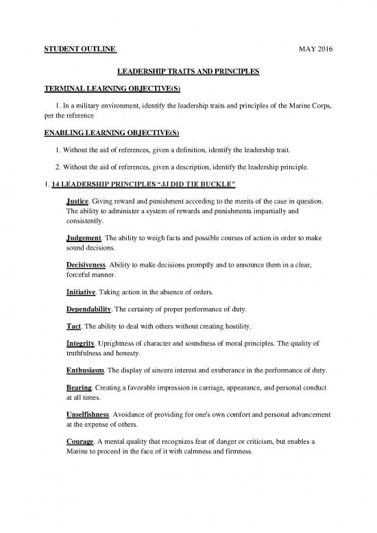 Leadership Pdf 164402 | Usf Nrotc Leadership Traits And Principles ...
