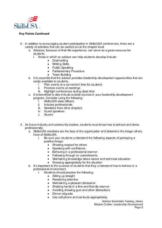 Leadership Topics Pdf 165932 | Leadership Development Module Outline