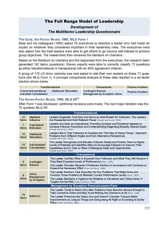 Leadership Pdf 163749 | Mlq Development Validity Reliability