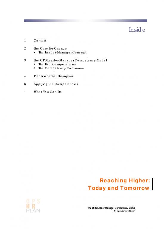 Leadership Pdf 163671 | The Ops Leader Manager Competency Model