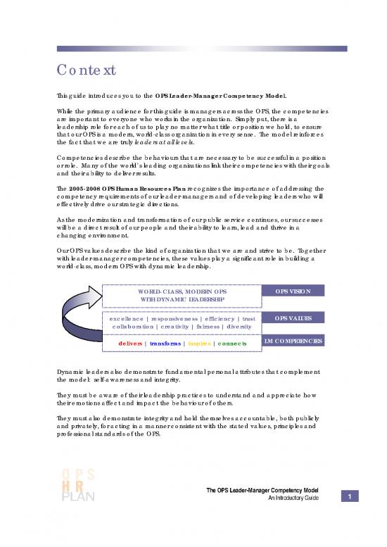Leadership Pdf 163671 | The Ops Leader Manager Competency Model
