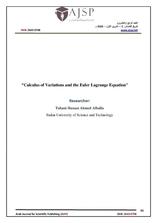 Calculus Pdf 169298 Calculus Of Variations
