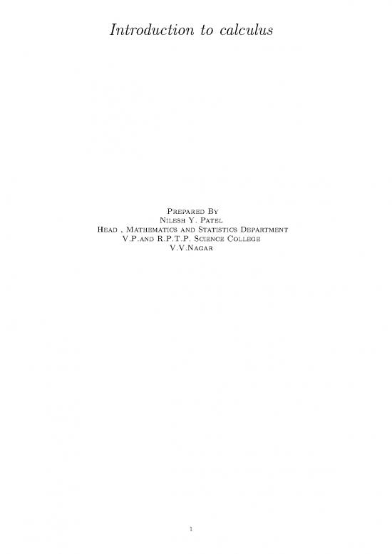 Calculus Pdf 170857 | Introduction To Calculus Calculus Pdf 170857 | Introduction To Calculus
