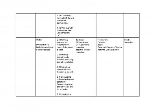 Calculus Pdf 170214 | Ap Calculus Curriculum Map Reviewed 2022