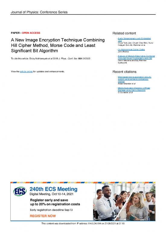 A New Image Encryption Technique Combining Hill Cipher Method Morse