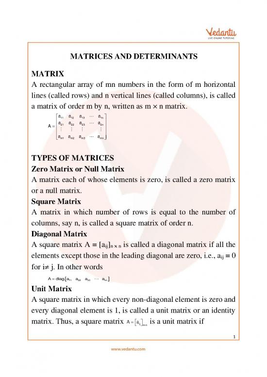 matrix-pdf-173071-jee-main-matrices-and-determinants-revision-notes