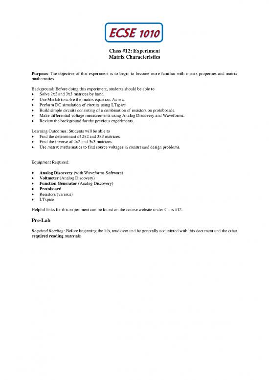 Matrix Pdf 173869 | Lab12 1010 Matrices Part 2