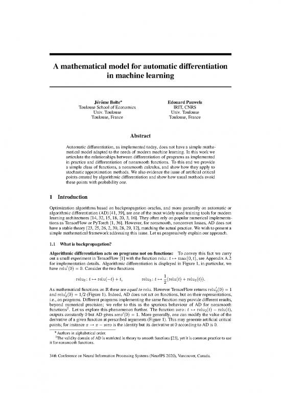 Stochastic Calculus Pdf 173357 | Neurips 2020 A Mathematical Model For Automatic Differentiation ...