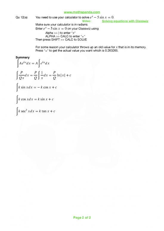 Calculus Pdf Download 173249 Integrals Of Trigonometric Functions Lesson
