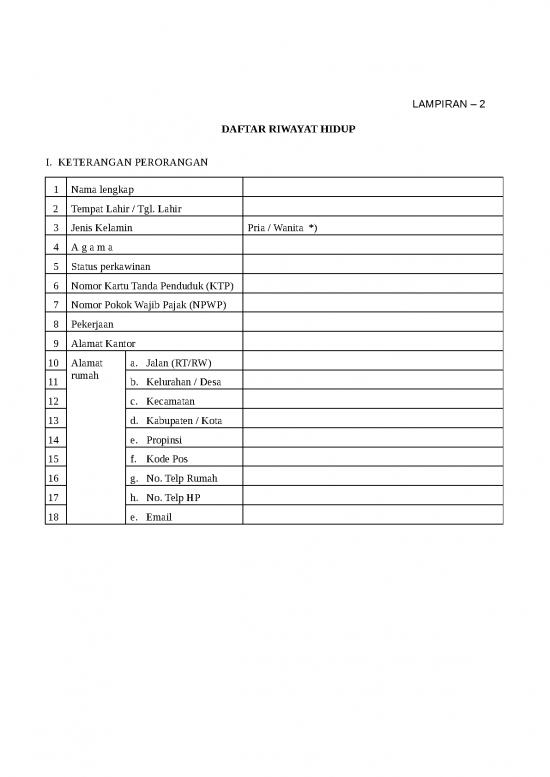 Lampiran 2 Drh | File - Daftar Riwayat Hidup Id 15916
