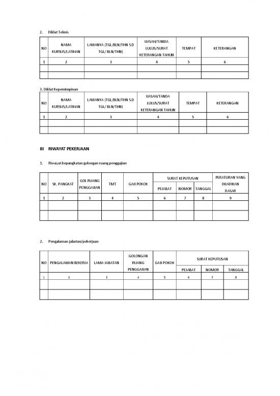 6380c C5524 Format Drh | File - Daftar Riwayat Hidup Id 15876