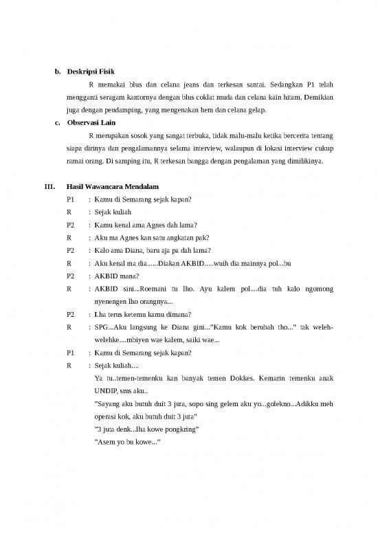 Contoh Transkrip | Laporan - Transkrip Wawancara Id 16346