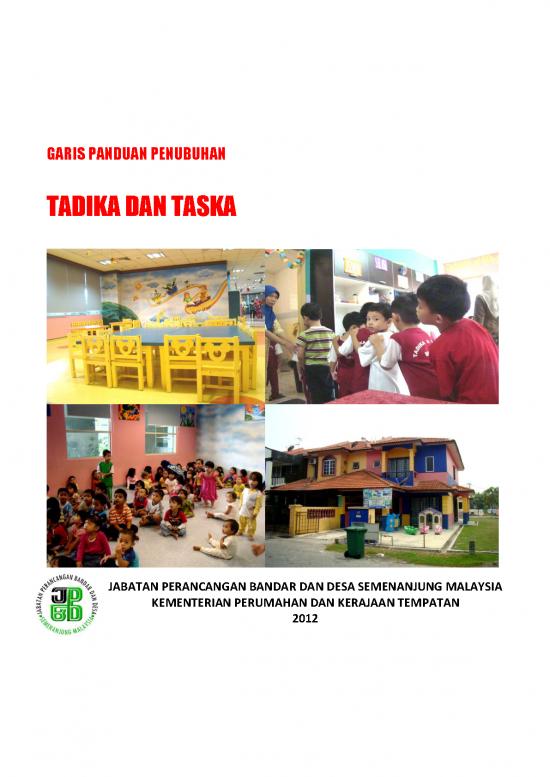 Laporan Pdf 18366 | Garis Panduan Penubuhan Tadika Dan Taska