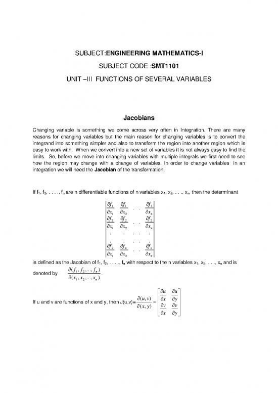 Jacobian Transformation Pdf 174556 | Iii Unit Jacobian Transformation Pdf 174556 | Iii Unit
