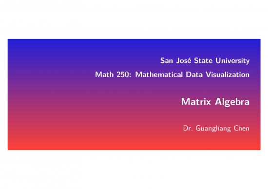 Matrix Pdf 174570 | Lec1 Matrix Basics