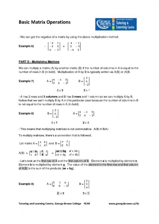 Matrix Pdf 174376 | Basic Matrix Operations