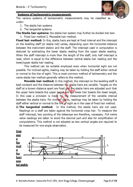 Horizontal Distance Measurement In Surveying 175339 | Module 2 Tacheometry