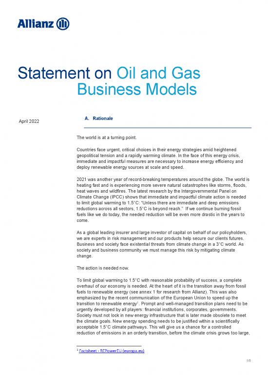 Oil Pdf 177897 | Allianz Statement Oil Gas Business Models