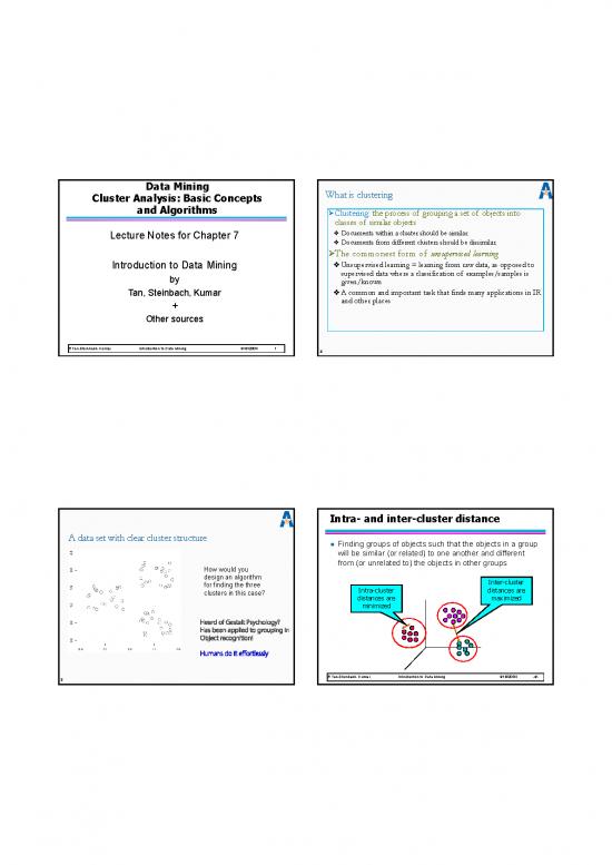 Data Mining Notes 179198 | Chap8 Basic Cluster Analysis(2) Data Mining Notes 179198 | Chap8 Basic Cluster Analysis(2)