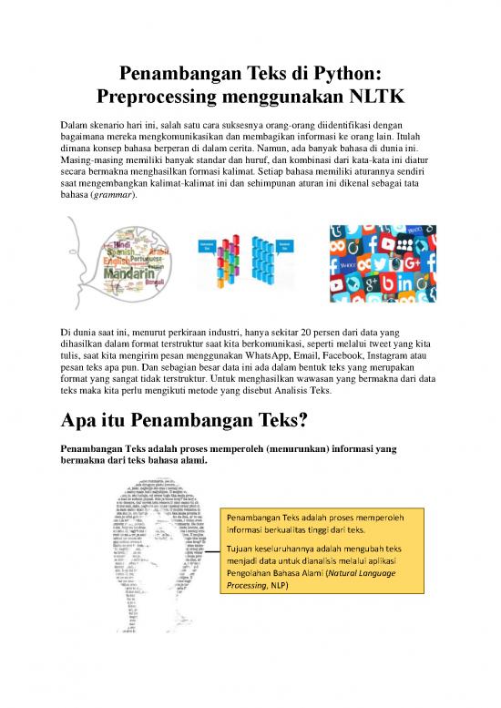 Python Pdf 179486 Husni Penambangan Teks Di Python Preprocessing Menggunakan Nltk