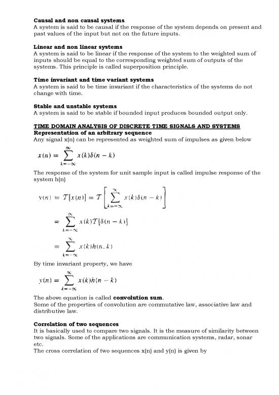 Classification Of Discrete Time Signal 178983 Discrete Time Signals And Systems