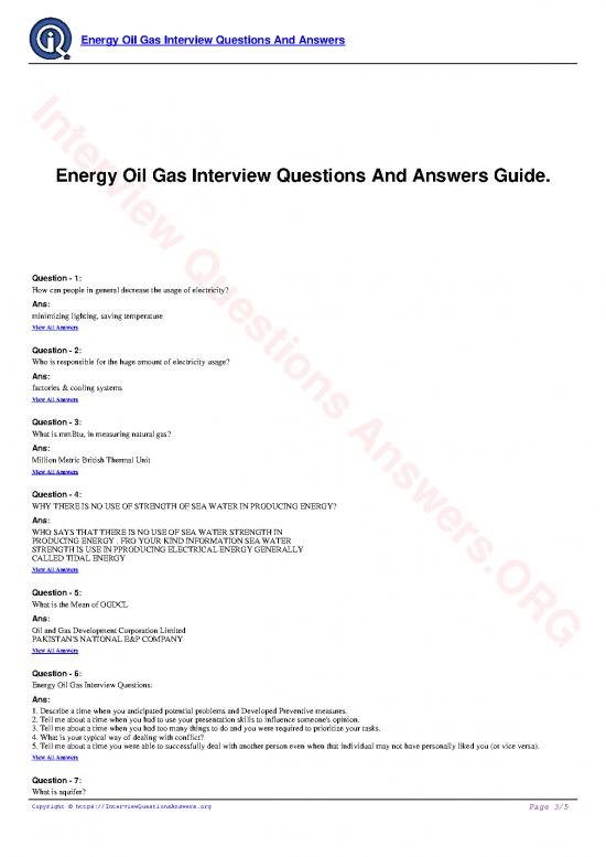 Oil Pdf 177066 | 729 Energy Oil Gas Interview Questions Answers Guide