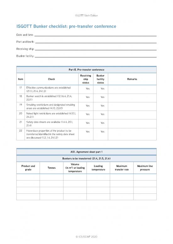 Isgott Pdf 178158 | Bunkering Safety Checklist