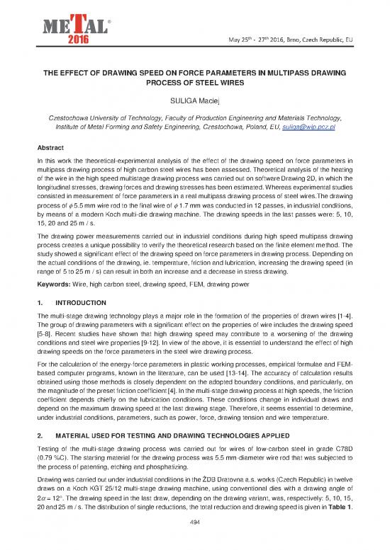 Production Pdf 180562 1870 The Effect Of Drawing Speed On Force