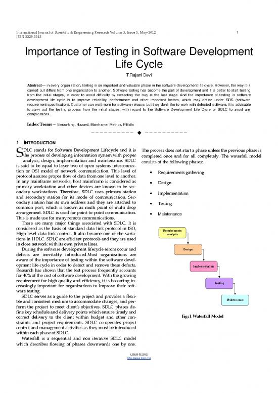 Software Development Life Cycle Pdf 180850 | Importance Of Testing In ...