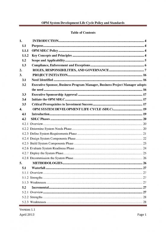 System Development Life Cycle Pdf 181106 | Opm System Development Life ...