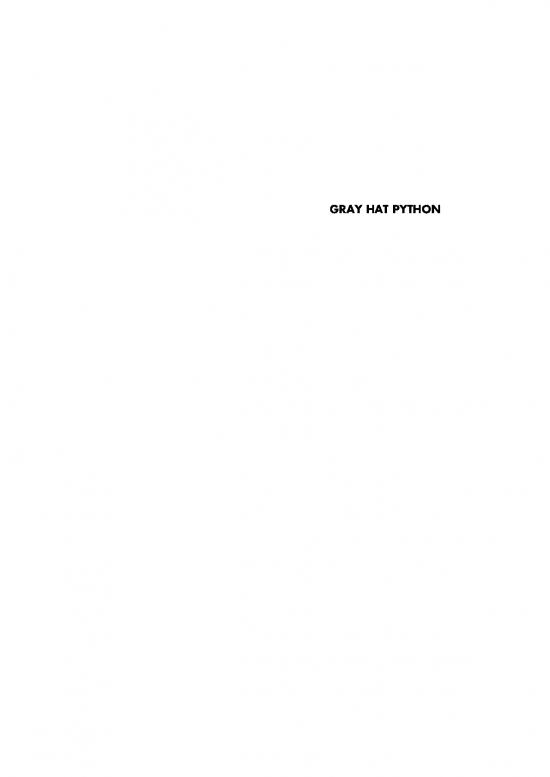 Python Pdf 182646 Gray Hat Python Python Programming For Hackers And Reverse Engineers 2009