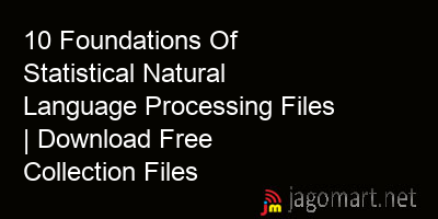 10 Foundations Of Statistical Natural Language Processing Files | Download Free Collection Files